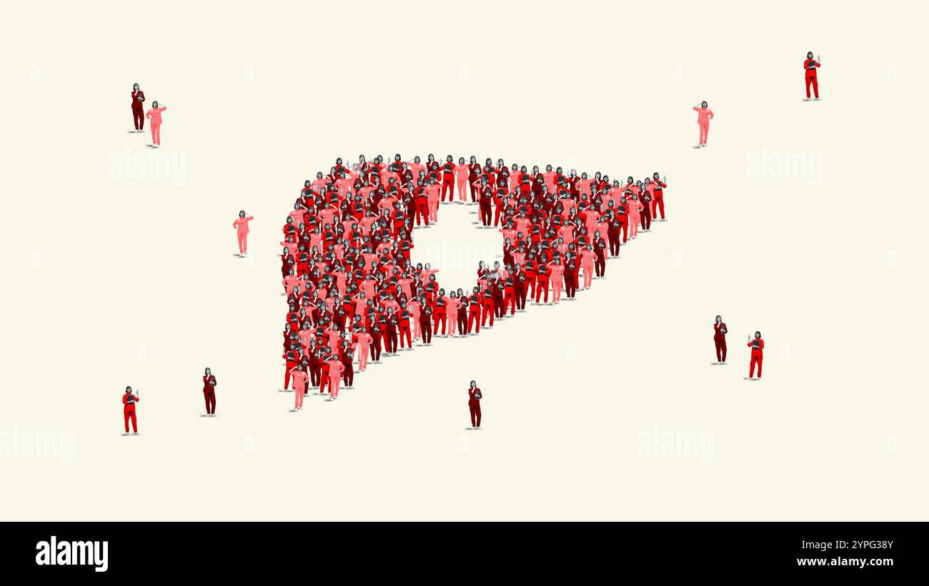 Contemporary art collage. Creative depiction of human figures forming ...