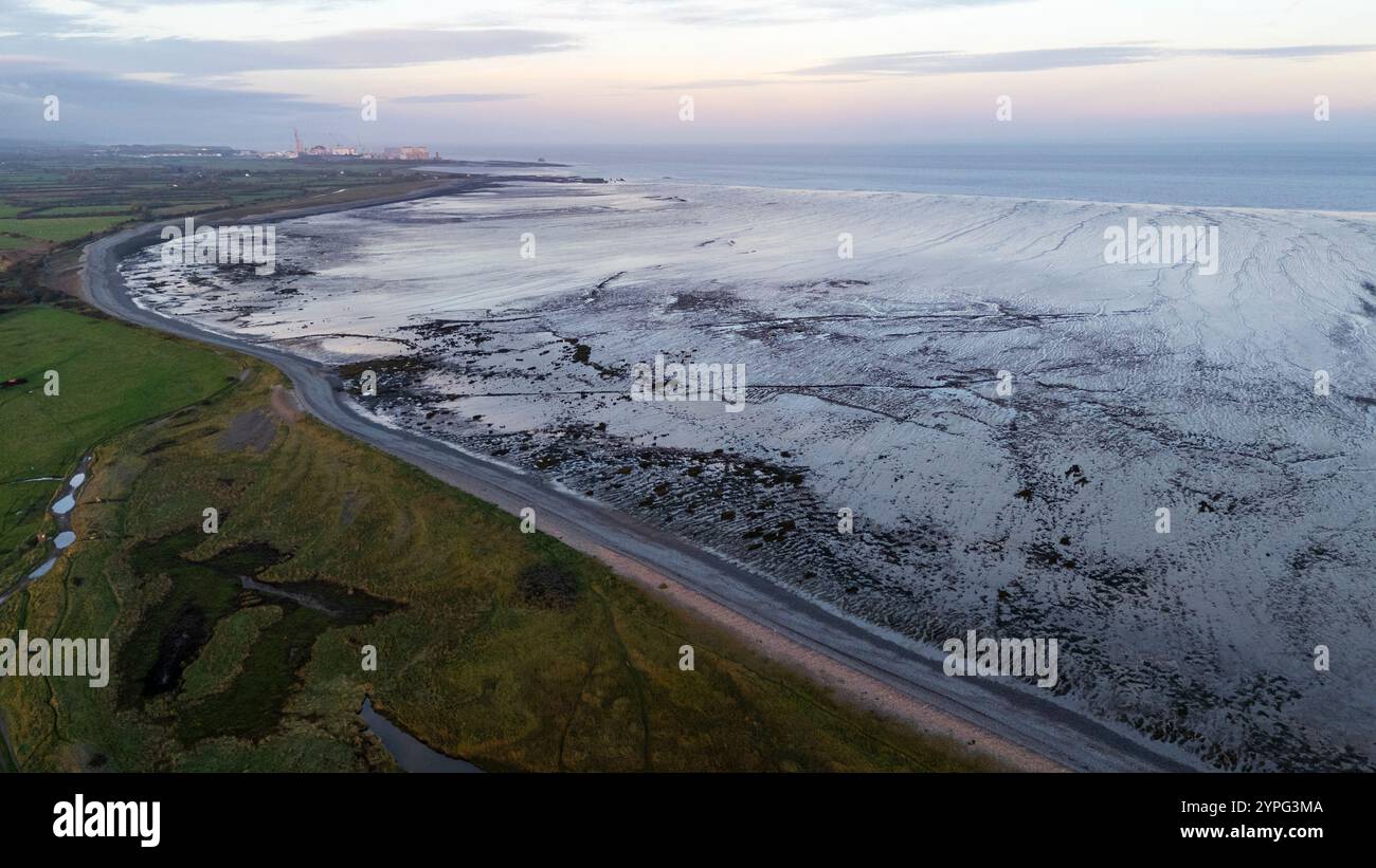 Bridgewater Bay and the Hinkley Point C nuclear power station ...