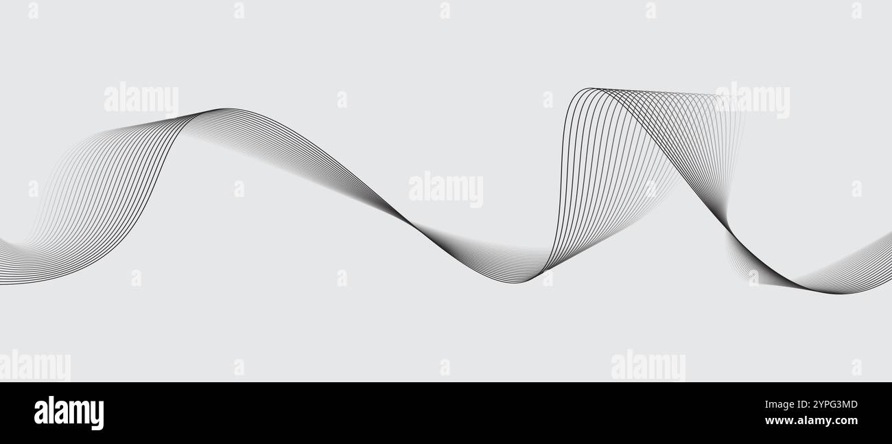 abstract curved lines of fluid motion. Vector illustration Stock Vector ...
