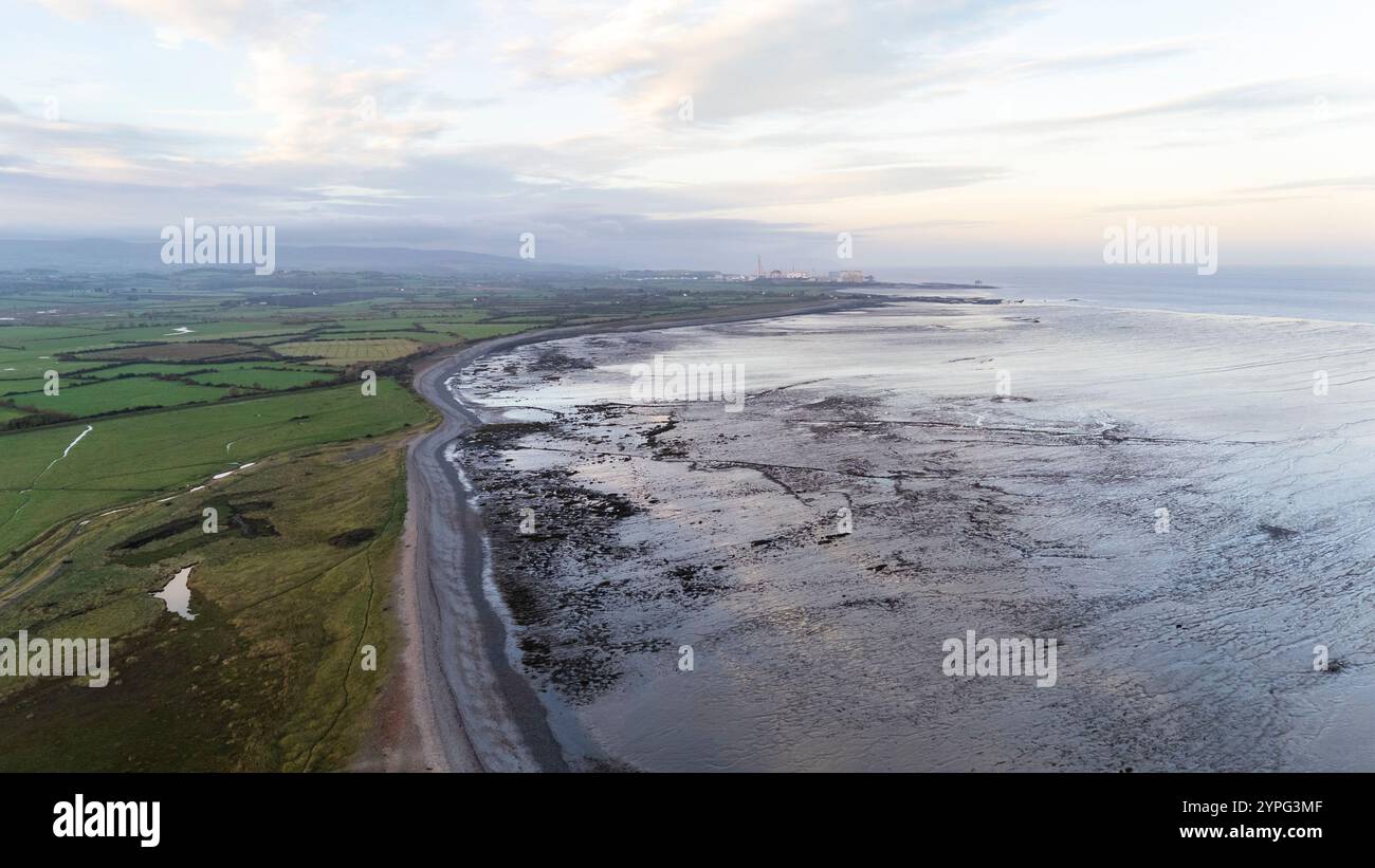 Bridgewater Bay and the Hinkley Point C nuclear power station ...