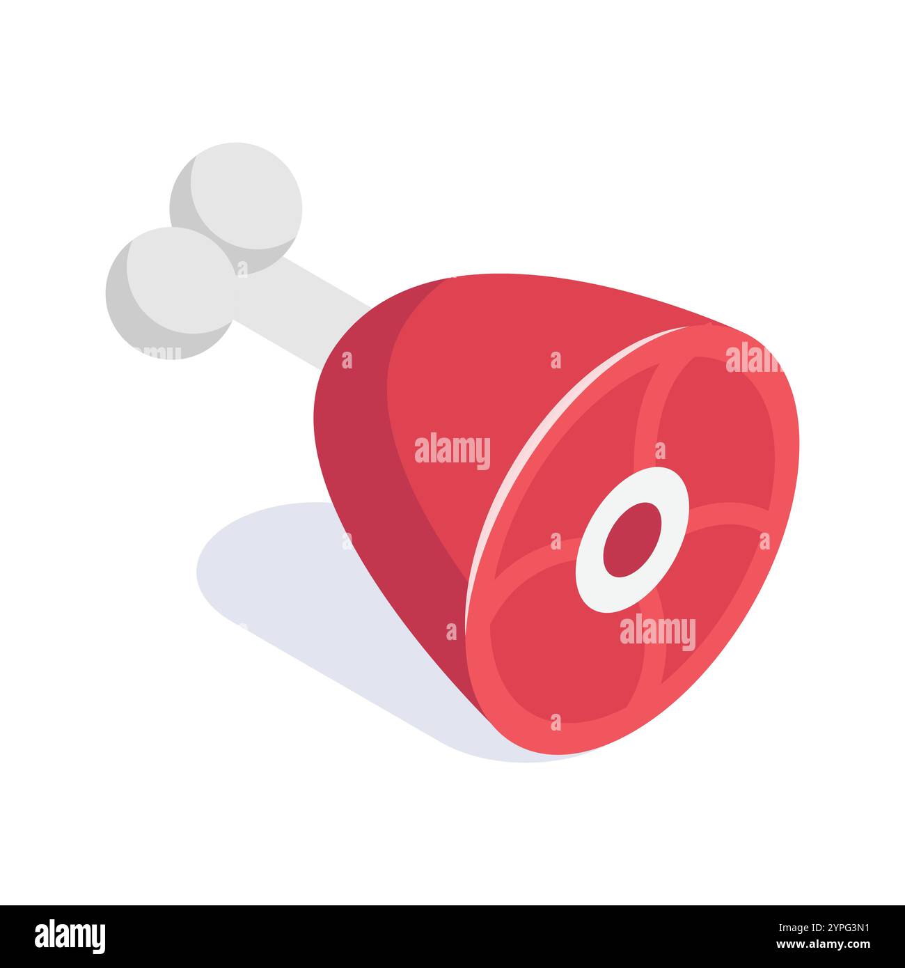 Ham hock isometric vector design, a traditional festive dinner ...