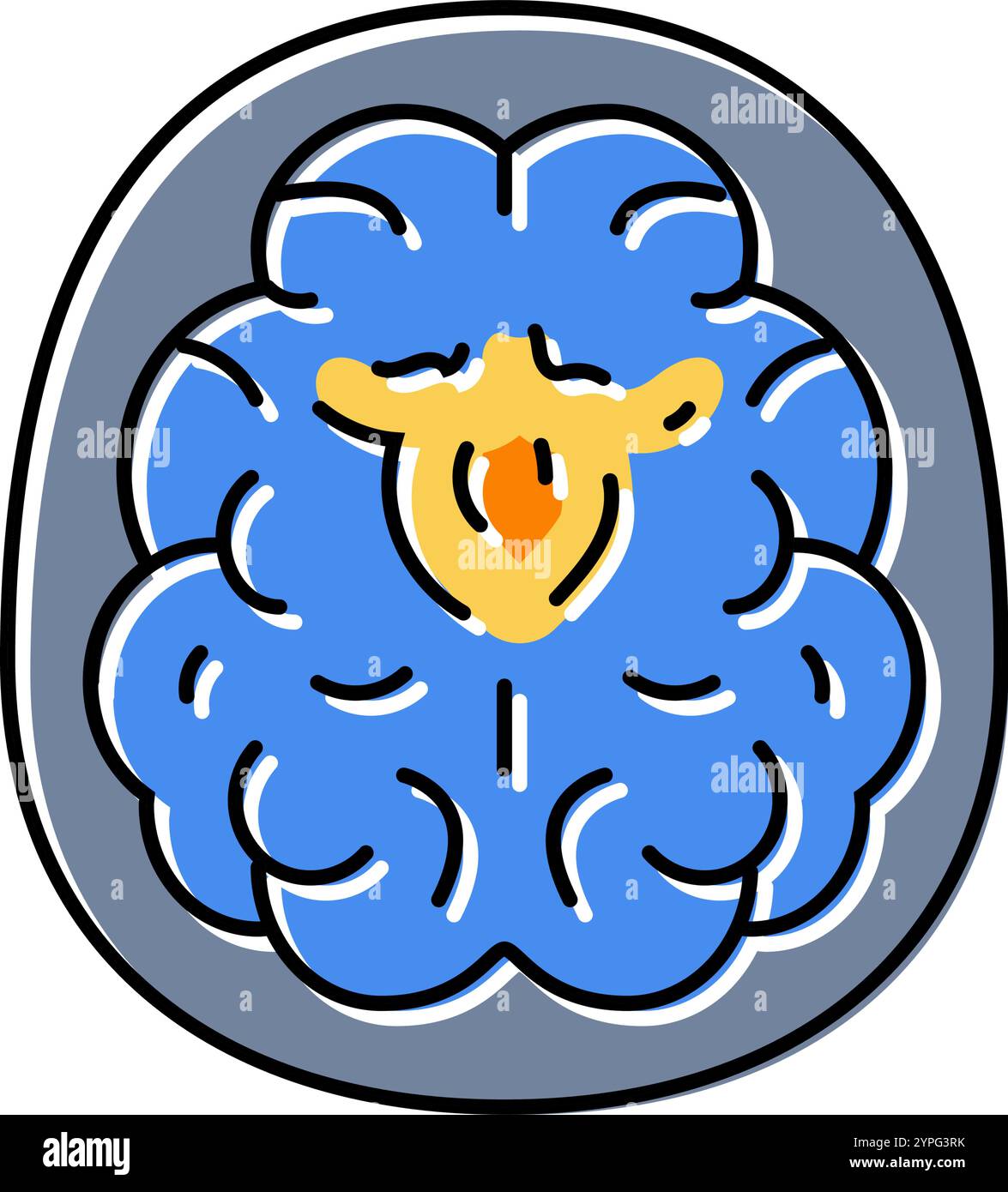 neuroimaging neuroscience neurology color icon vector illustration ...