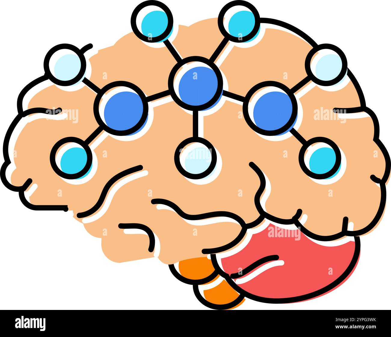 neurochemistry neuroscience neurology color icon vector illustration ... neurochemistry neuroscience neurology color icon vector illustration ...