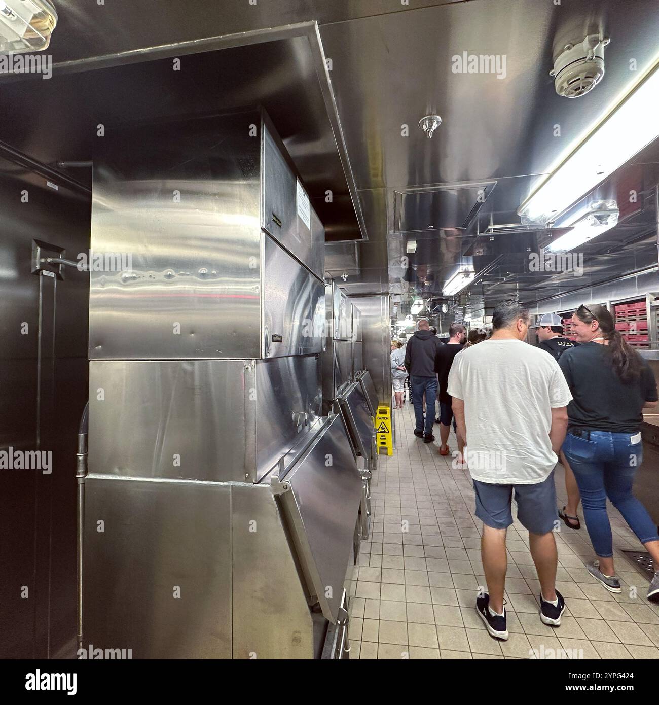A view of food preparation areas on a galley tour of the Regal Princess ...
