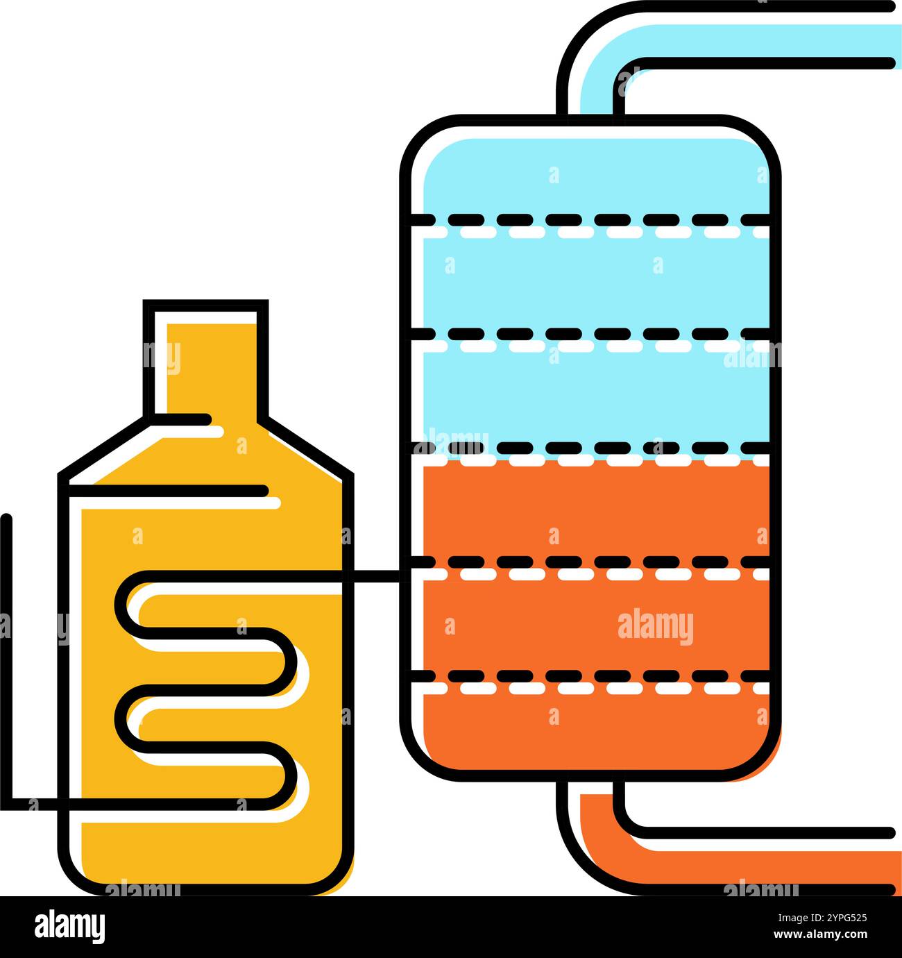 oil refining industry color icon vector illustration Stock Vector Image ...
