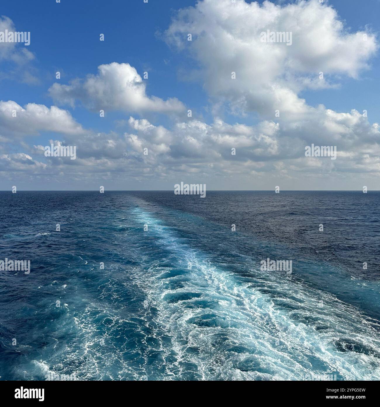 The wake of a cruise ship in the ocean Stock Photo - Alamy