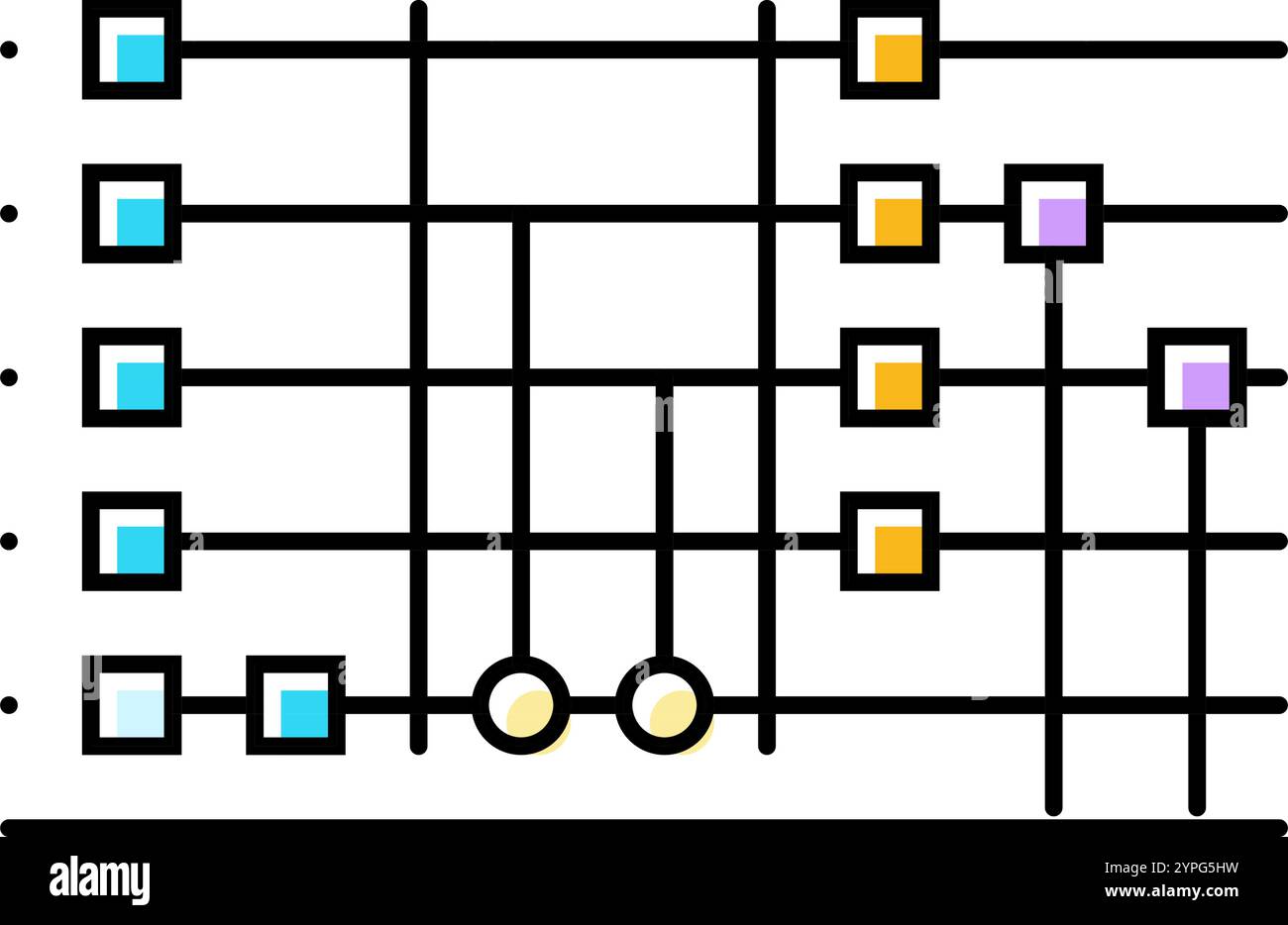 circuit quantum technology color icon vector illustration Stock Vector ...