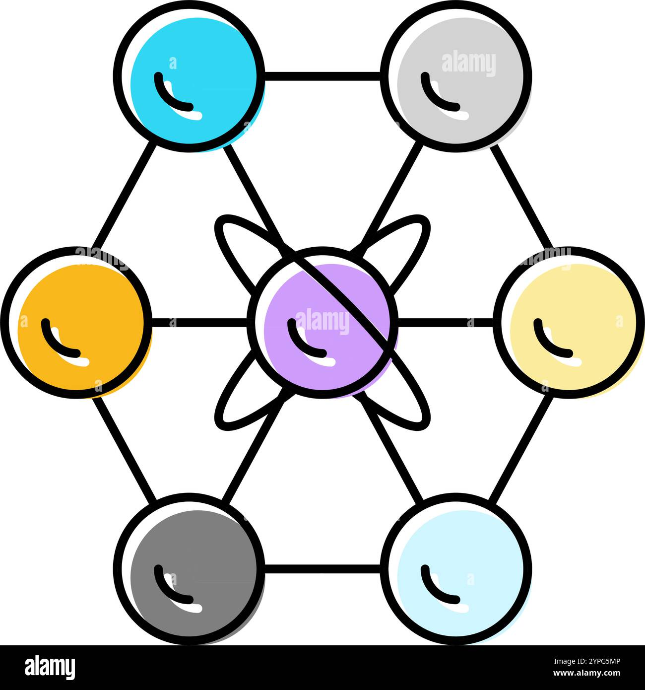 communication quantum technology color icon vector illustration Stock ...