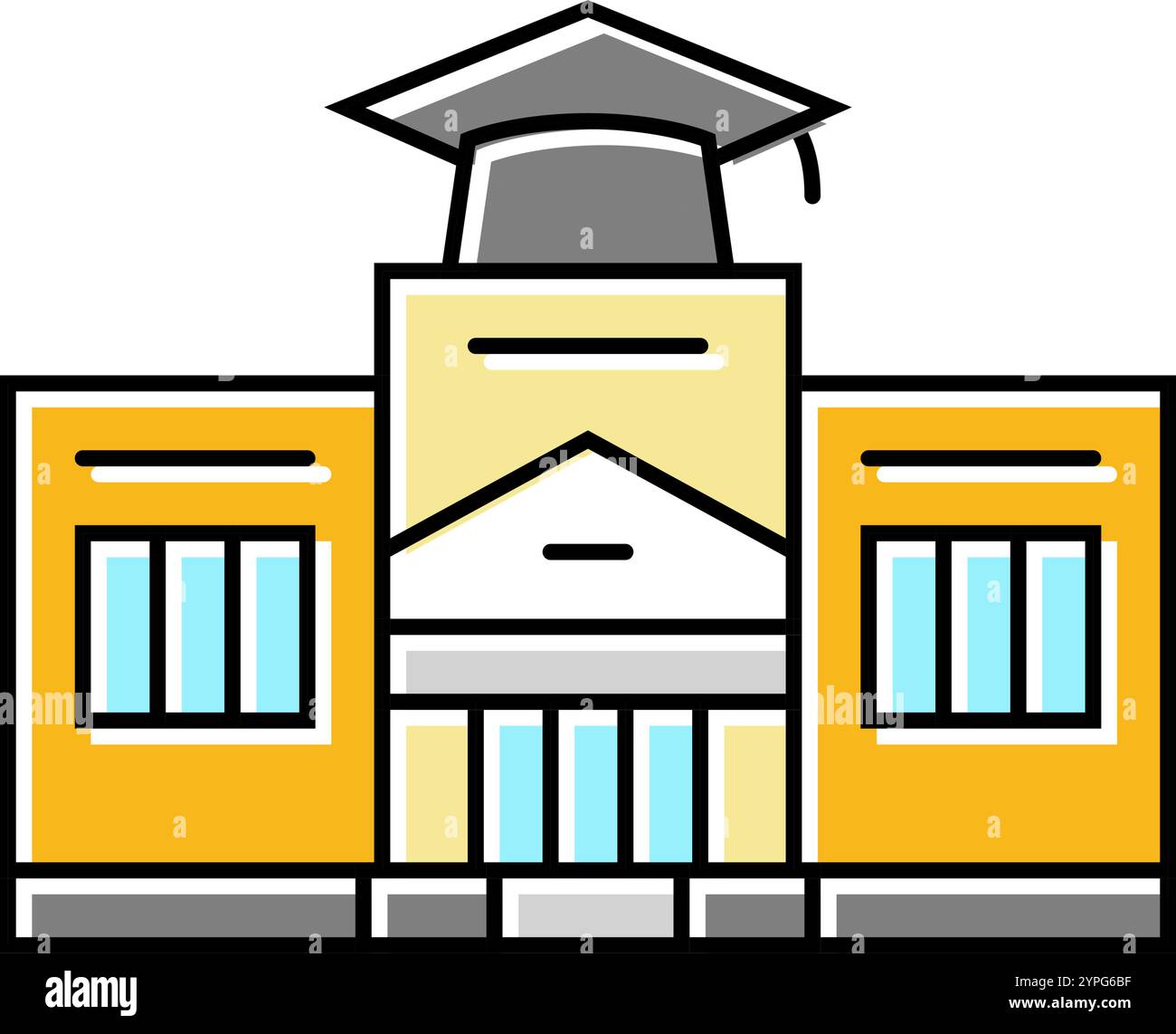 high school building color icon vector illustration Stock Vector Image ... high school building color icon vector illustration Stock Vector Image ...