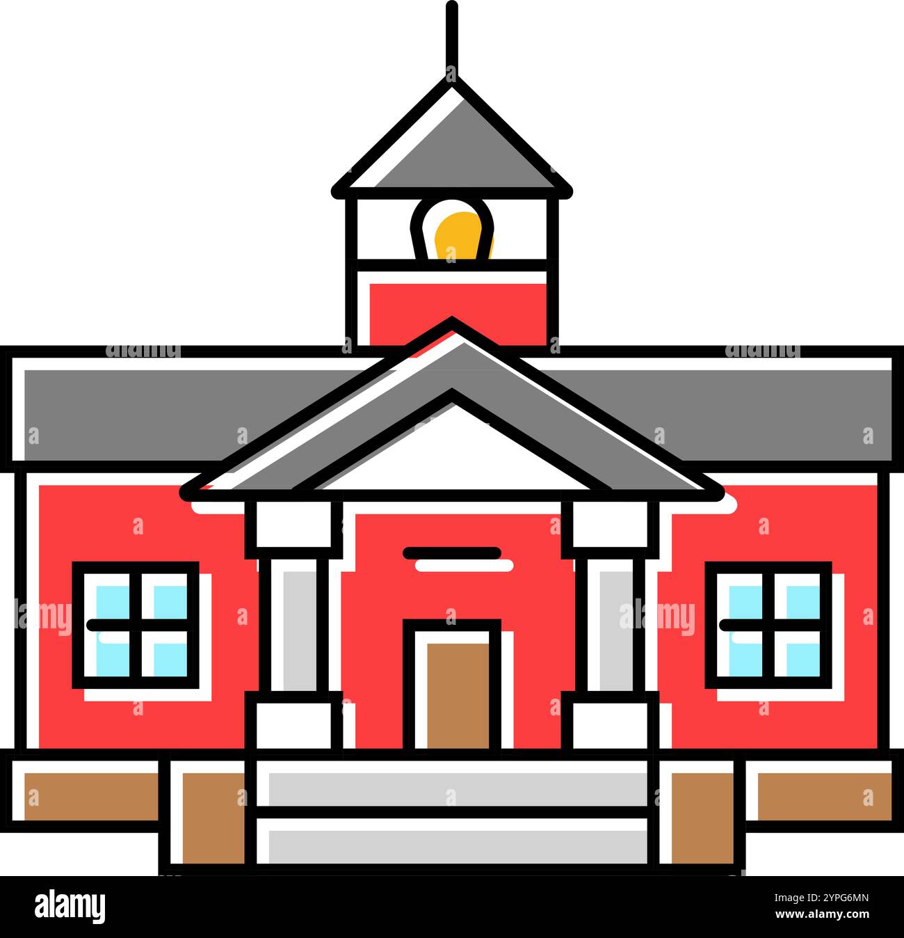 college school building color icon vector illustration Stock Vector ...