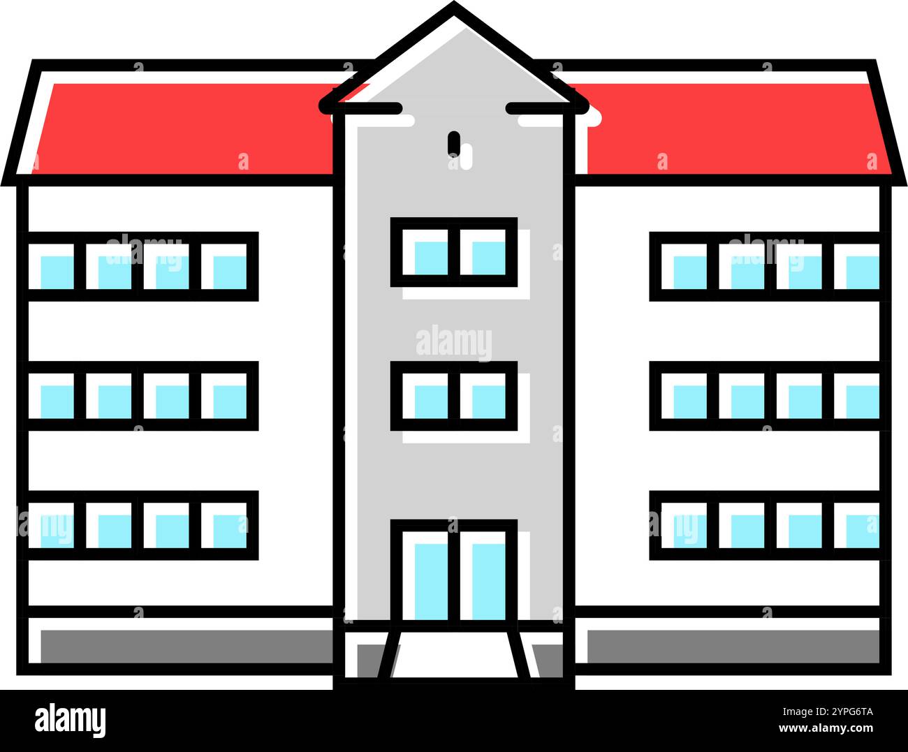 teacher school building color icon vector illustration Stock Vector ...