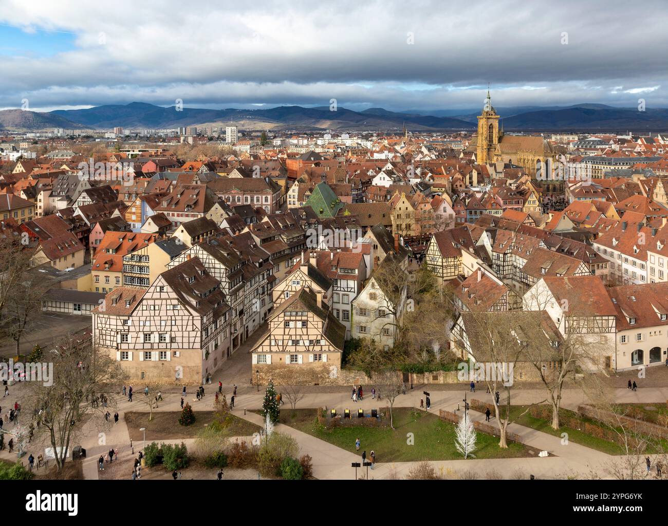 Aerial view colmar town alsace hi-res stock photography and images - Alamy