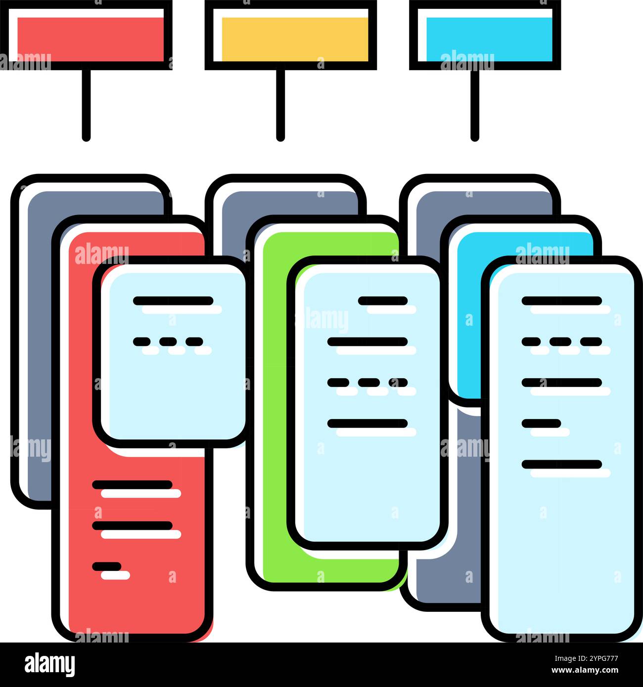 task batching time management color icon vector illustration Stock ... task batching time management color icon vector illustration Stock ...