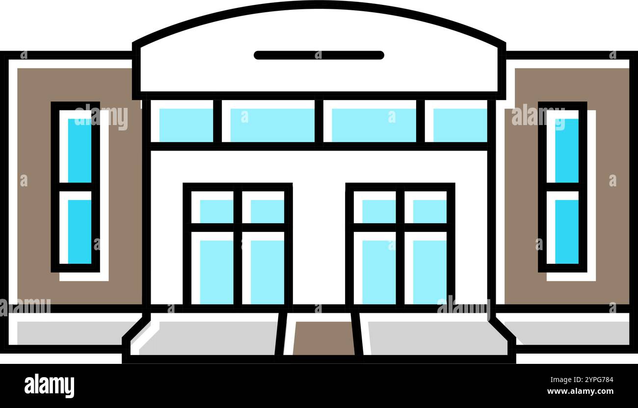 elementary school building color icon vector illustration Stock Vector ...