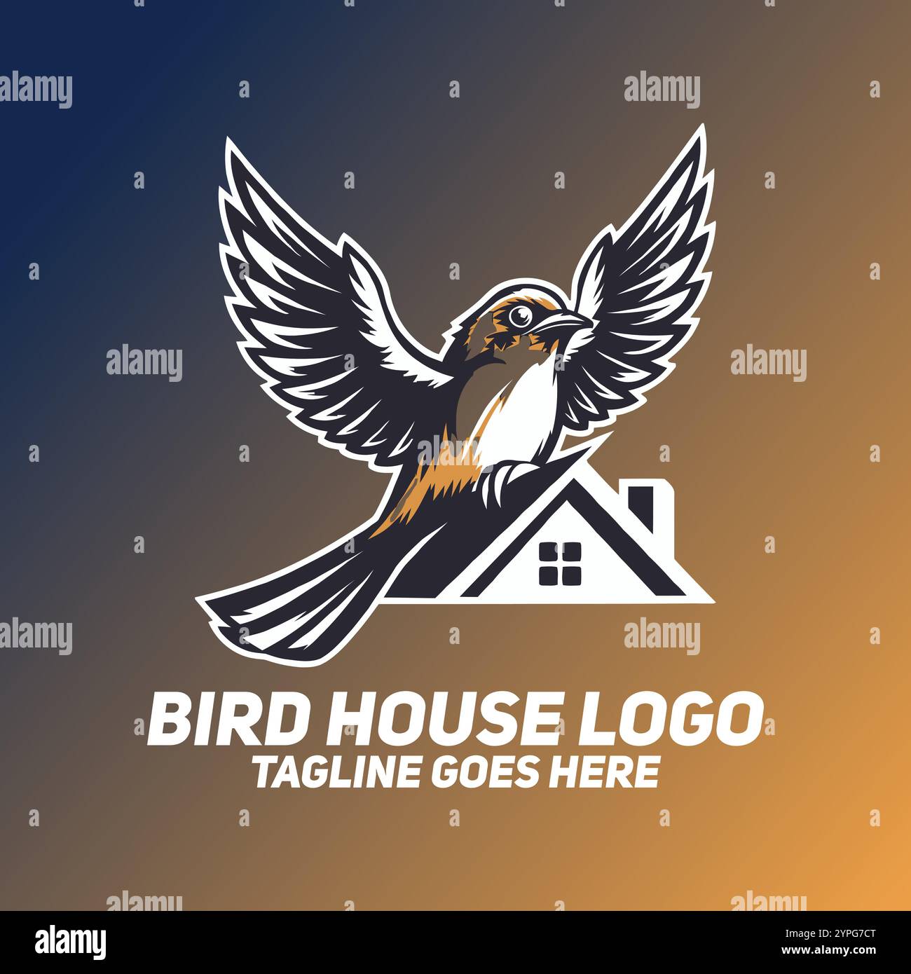 Artistic bird habitat logo hi-res stock photography and images - Alamy