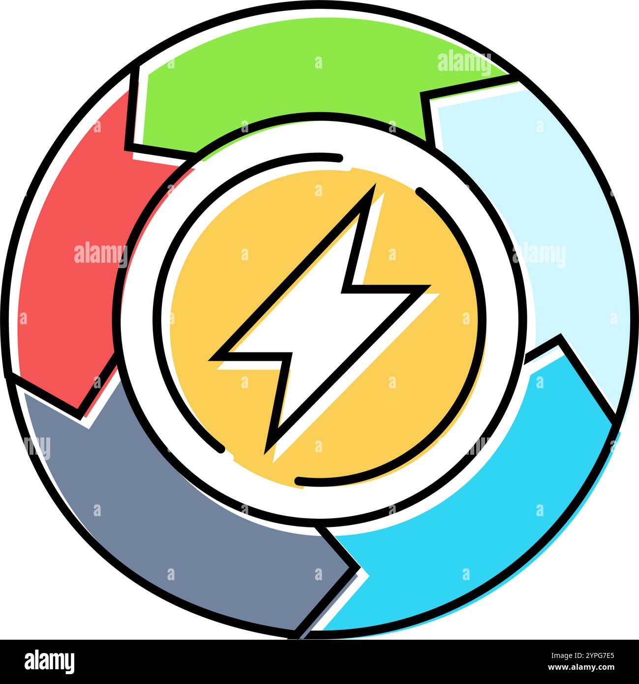 energy management time color icon vector illustration Stock Vector ...