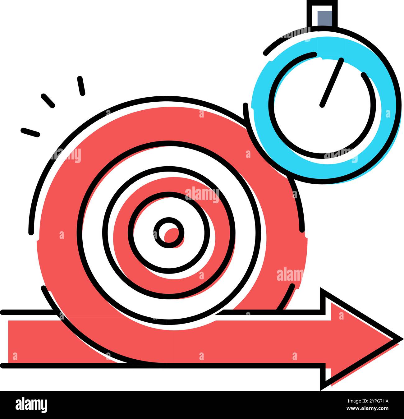 focus sprints time management color icon vector illustration Stock ...