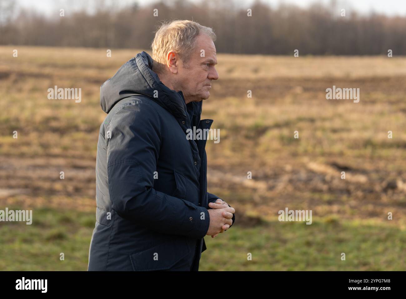 Poland's Prime Minister Donald Tusk arrives to inspect the first ...
