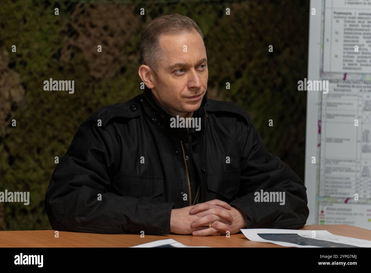 Cezary Tomczyk, Secretary of State speaks during a press conference ...