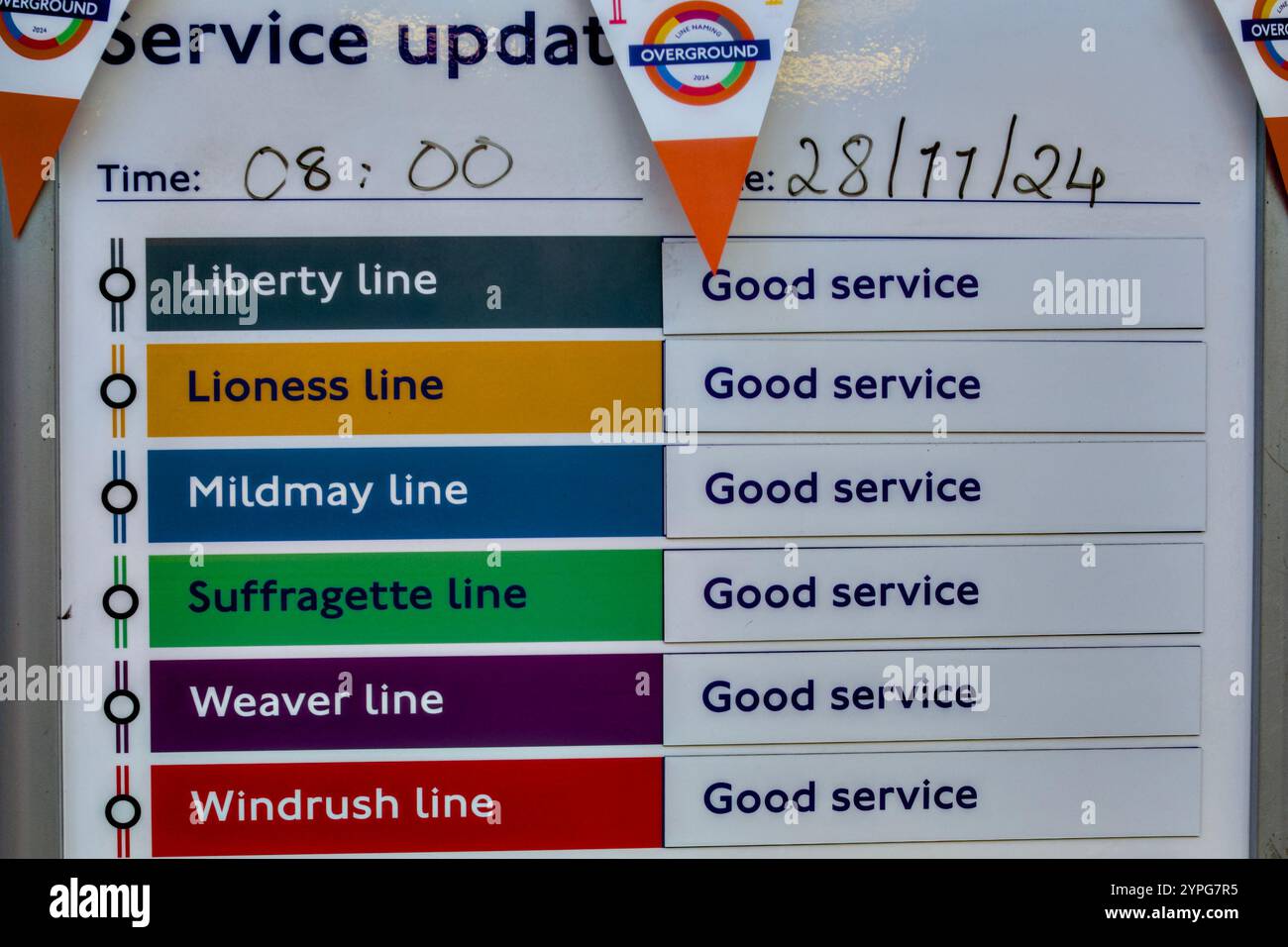 New Signage For The Renamed Lioness Line On The Old London Overground ...