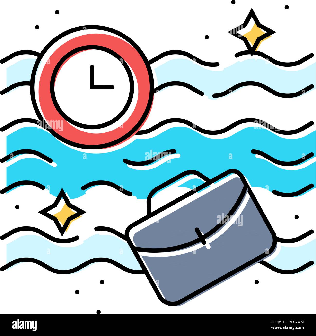 flow state time management color icon vector illustration Stock Vector ...