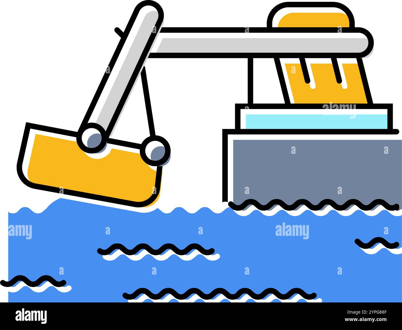 wave energy generation tidal color icon vector illustration Stock ...