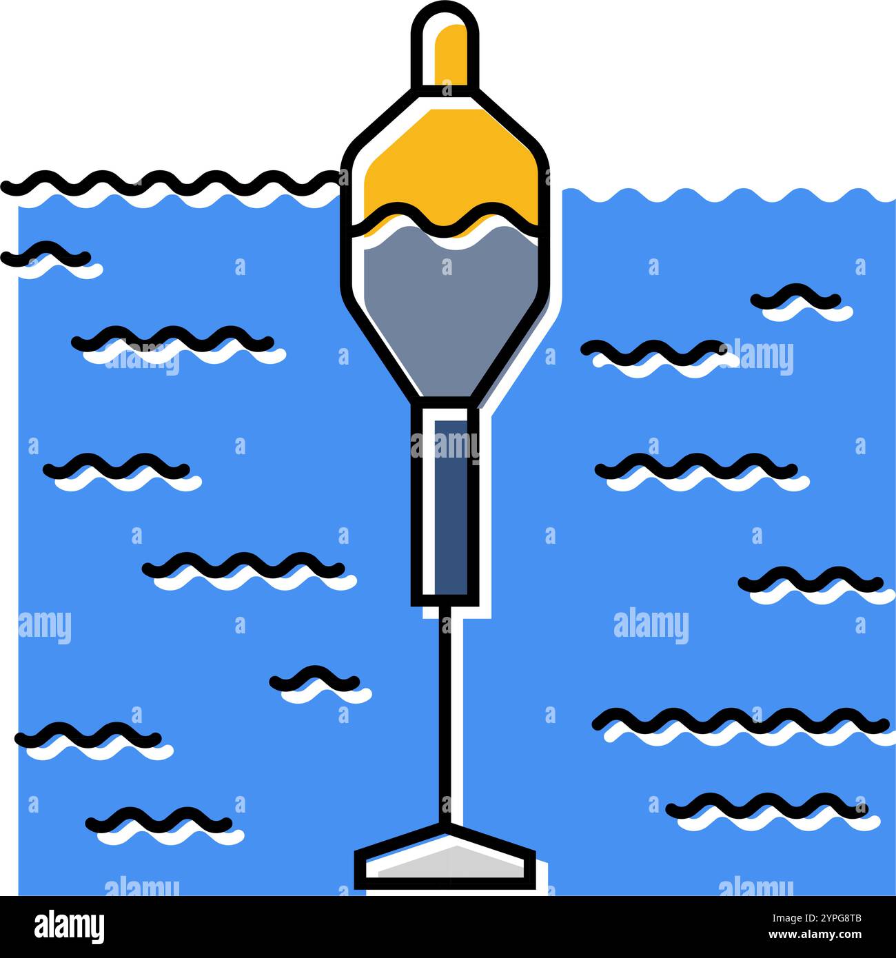 wave energy harvesting color icon vector illustration Stock Vector ...
