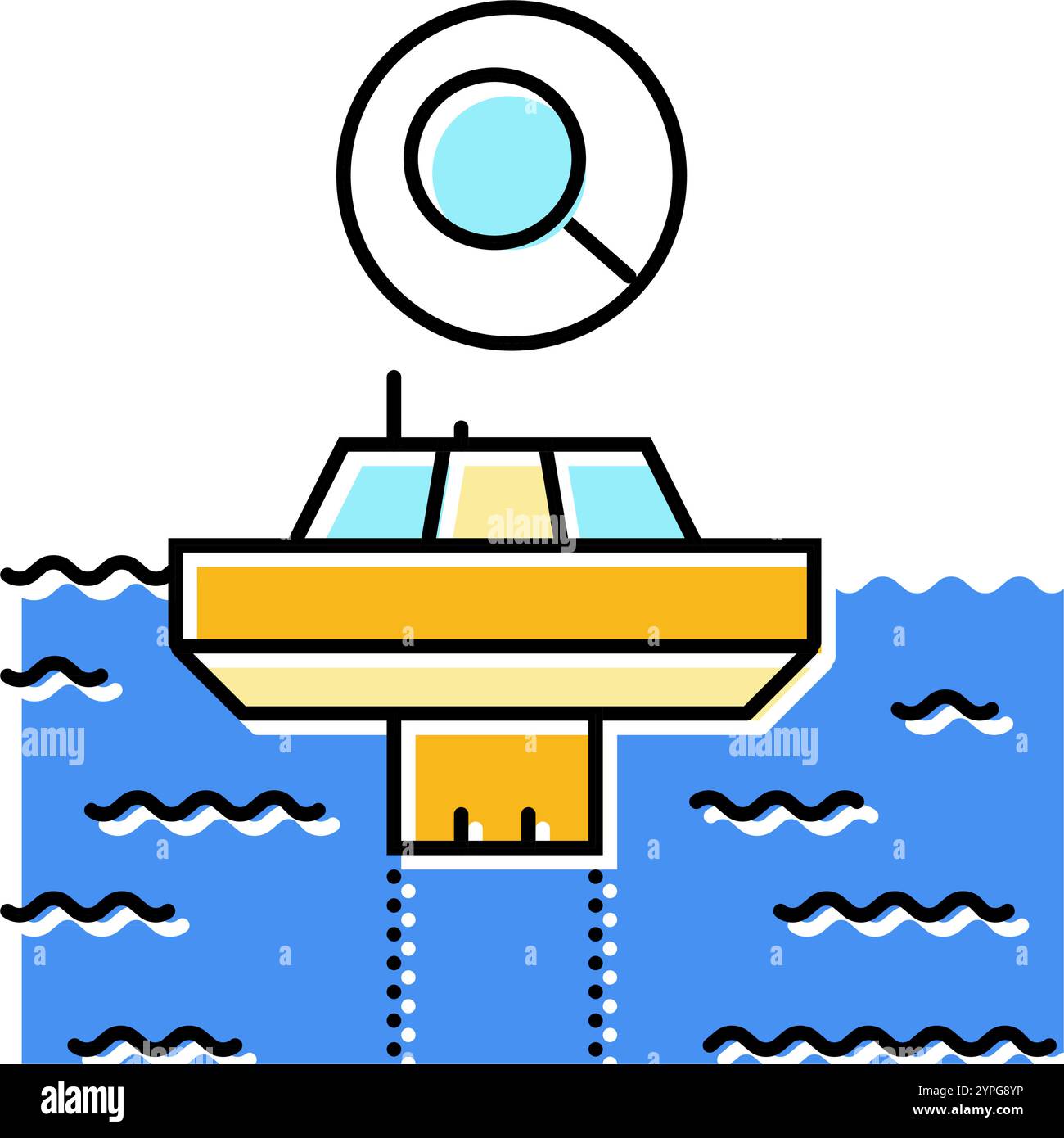 wave energy storage color icon vector illustration Stock Vector Image ...