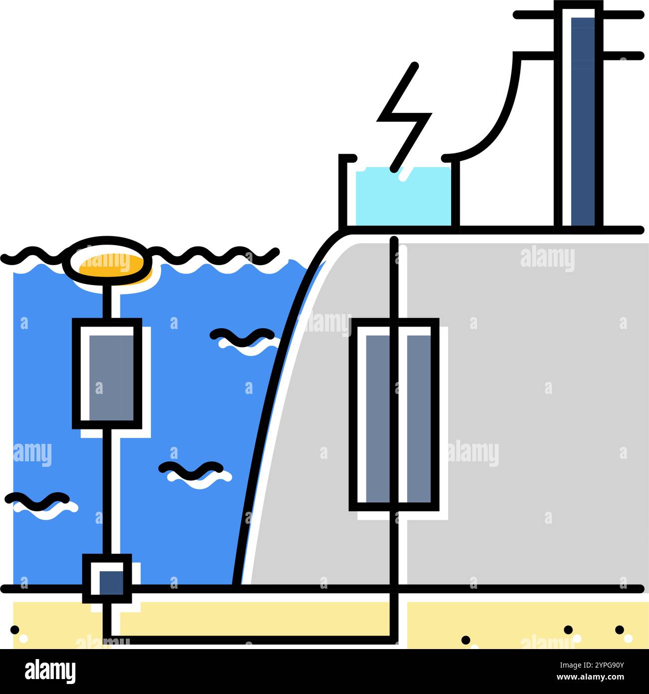 currents tidal power color icon vector illustration Stock Vector Image ... currents tidal power color icon vector illustration Stock Vector Image ...