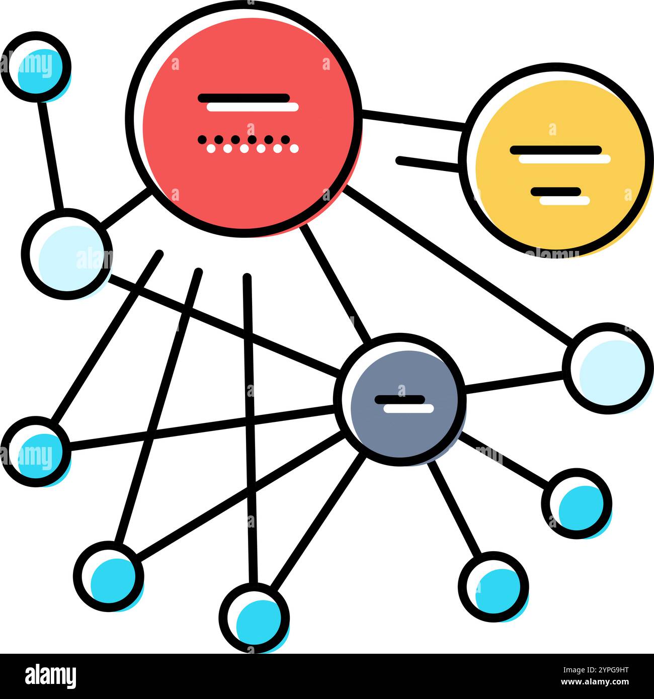 pagerank algorithm color icon vector illustration Stock Vector Image ...