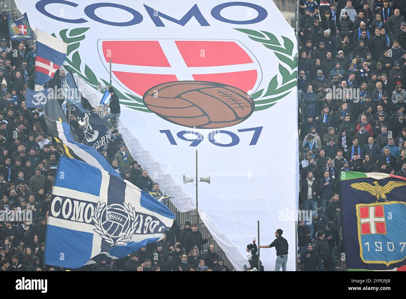 Calcio Como supporters during the Italian Serie A football match ...