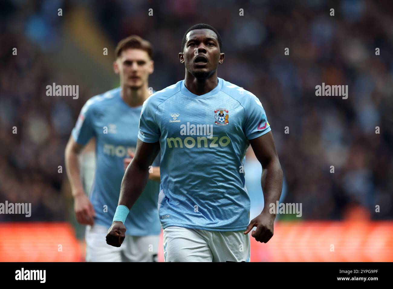 Coventry City's Ephron Mason-Clark celebrates scoring their side's ...