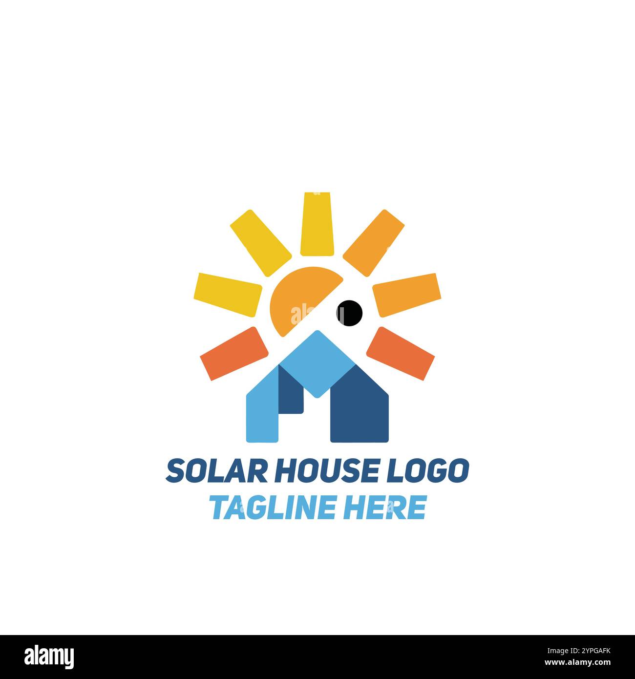 Solar House Logo Design, Modern Solar Logo, Eco-Friendly House Logo ...