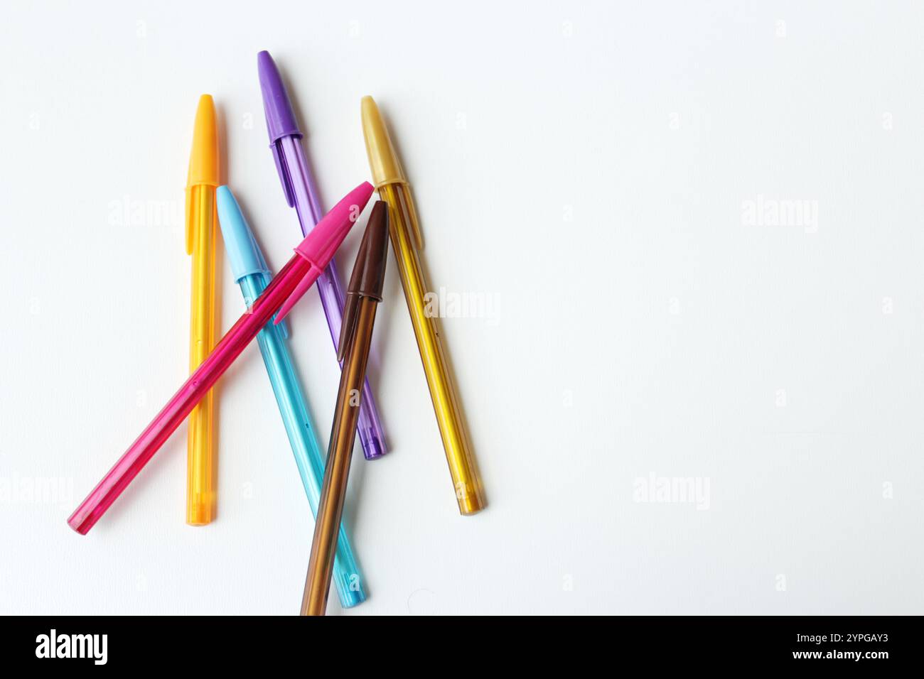 colorful pens isolated on white background Stock Photo - Alamy