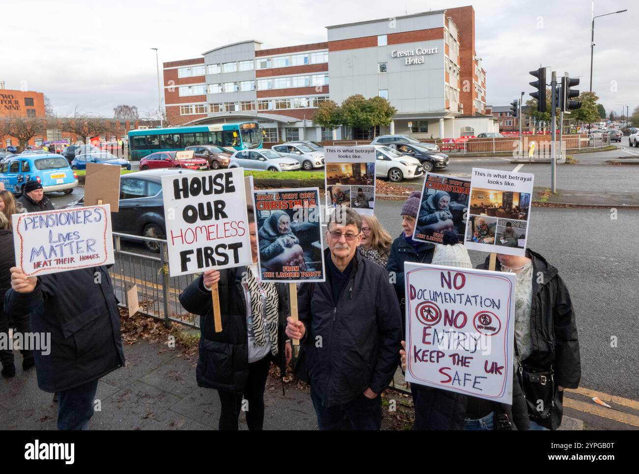 Counter protest against Unity Rally across the road from Cresta Court ...