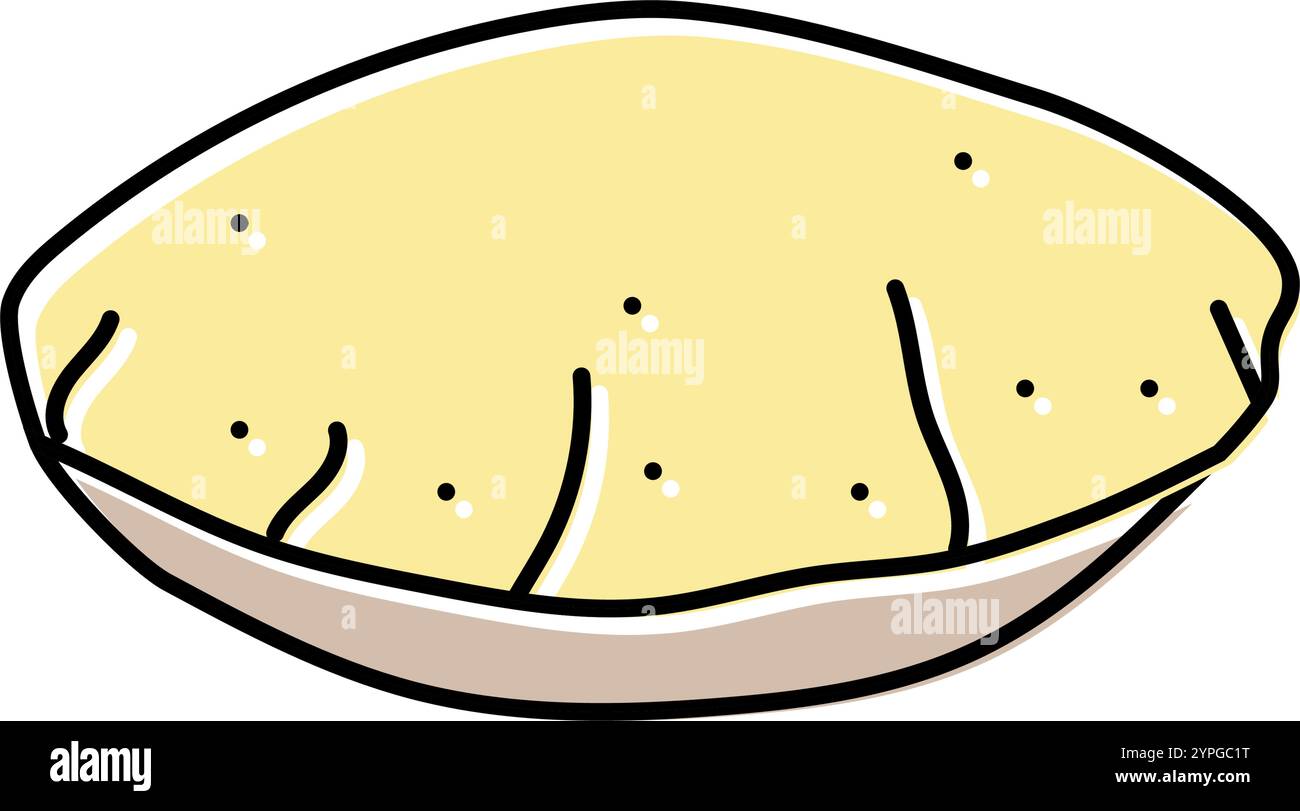 roti bread indian cuisine color icon vector illustration Stock Vector ...