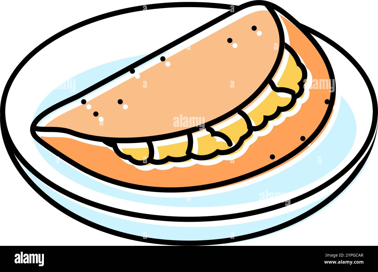 dosas indian cuisine color icon vector illustration Stock Vector Image ...