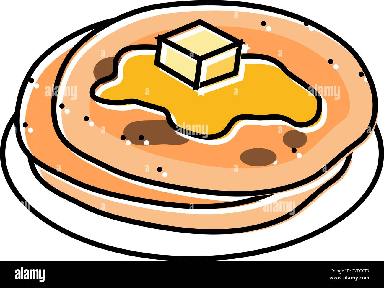 aloo paratha indian cuisine color icon vector illustration Stock Vector ...