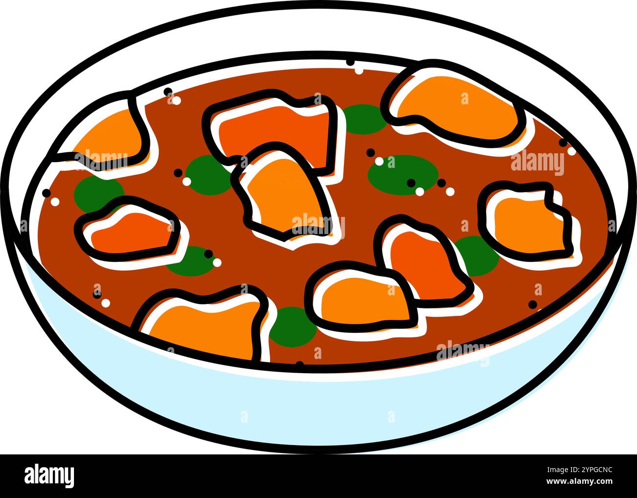 aloo gobi indian cuisine color icon vector illustration Stock Vector ...