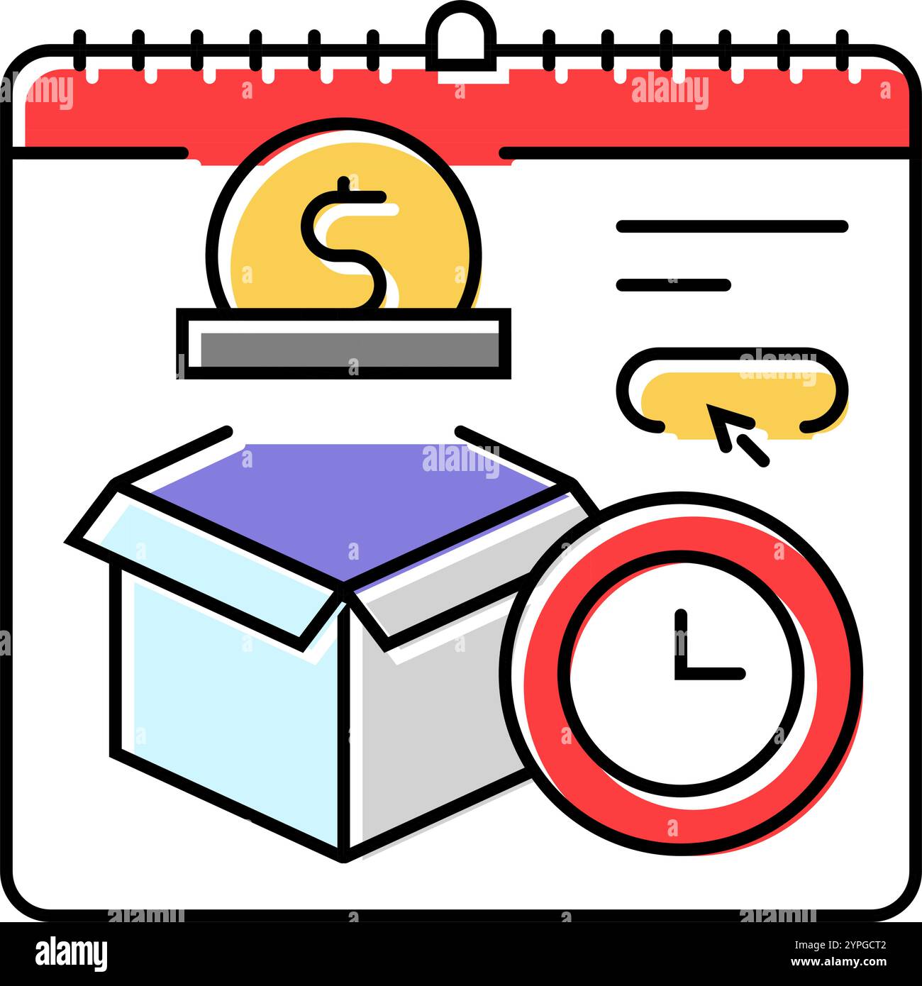 subscription box business color icon vector illustration Stock Vector ...