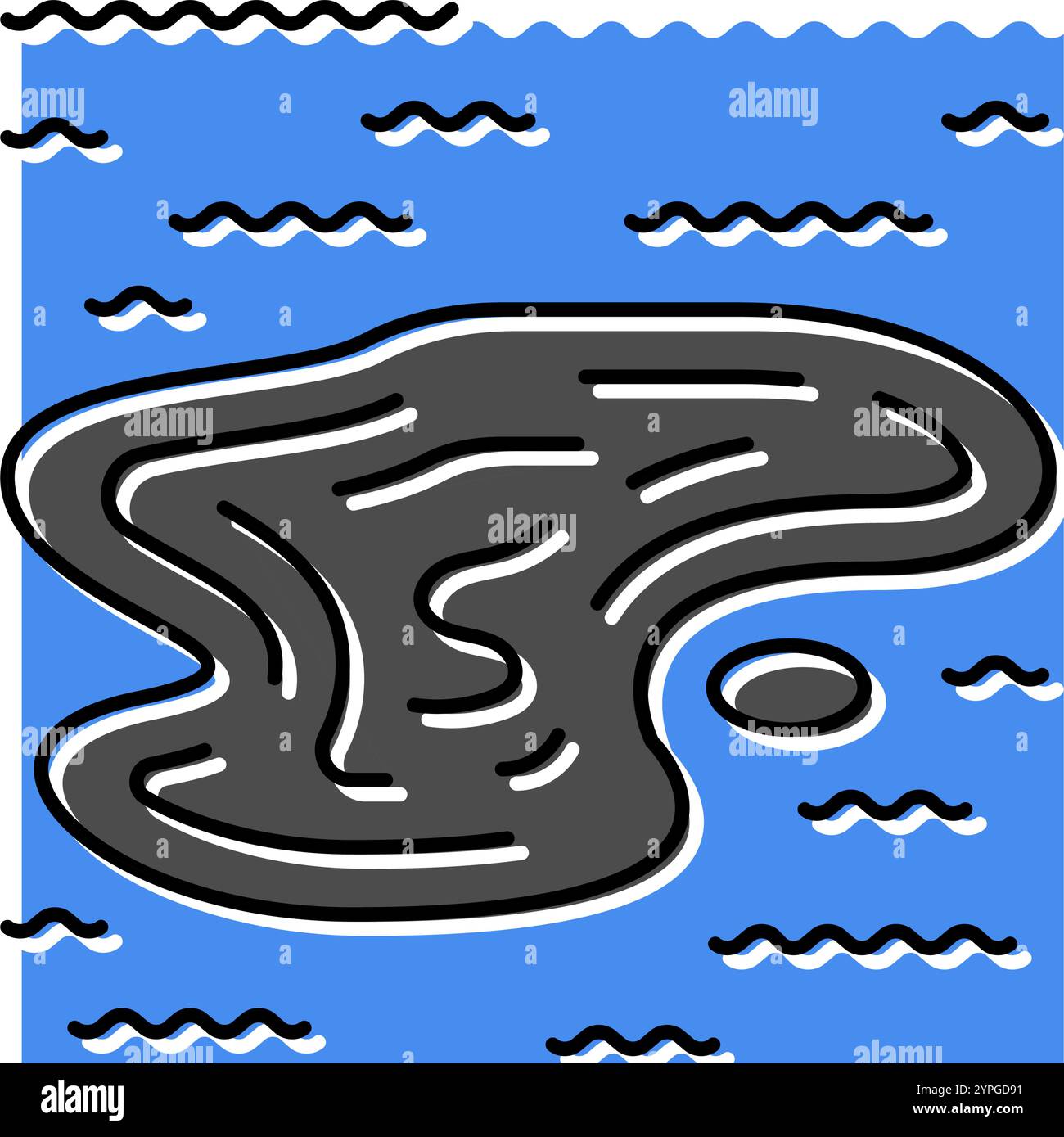 spill oil industry color icon vector illustration Stock Vector Image ...