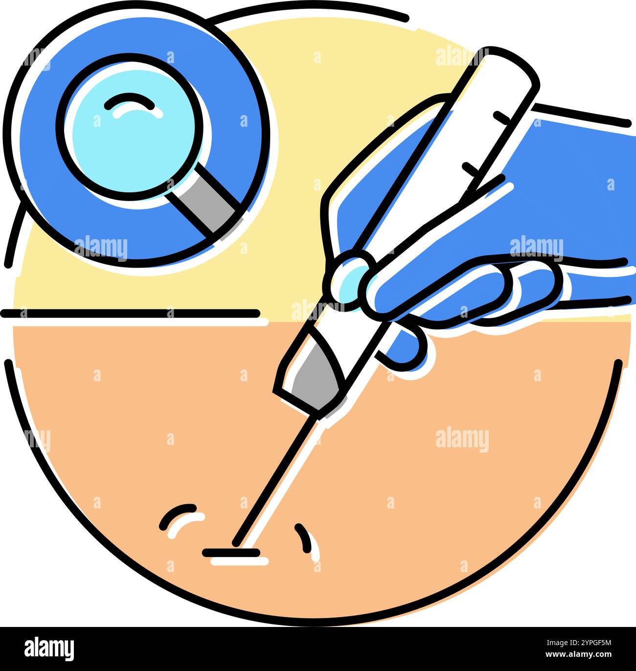 biopsy surgery doctor color icon vector illustration Stock Vector Image ...