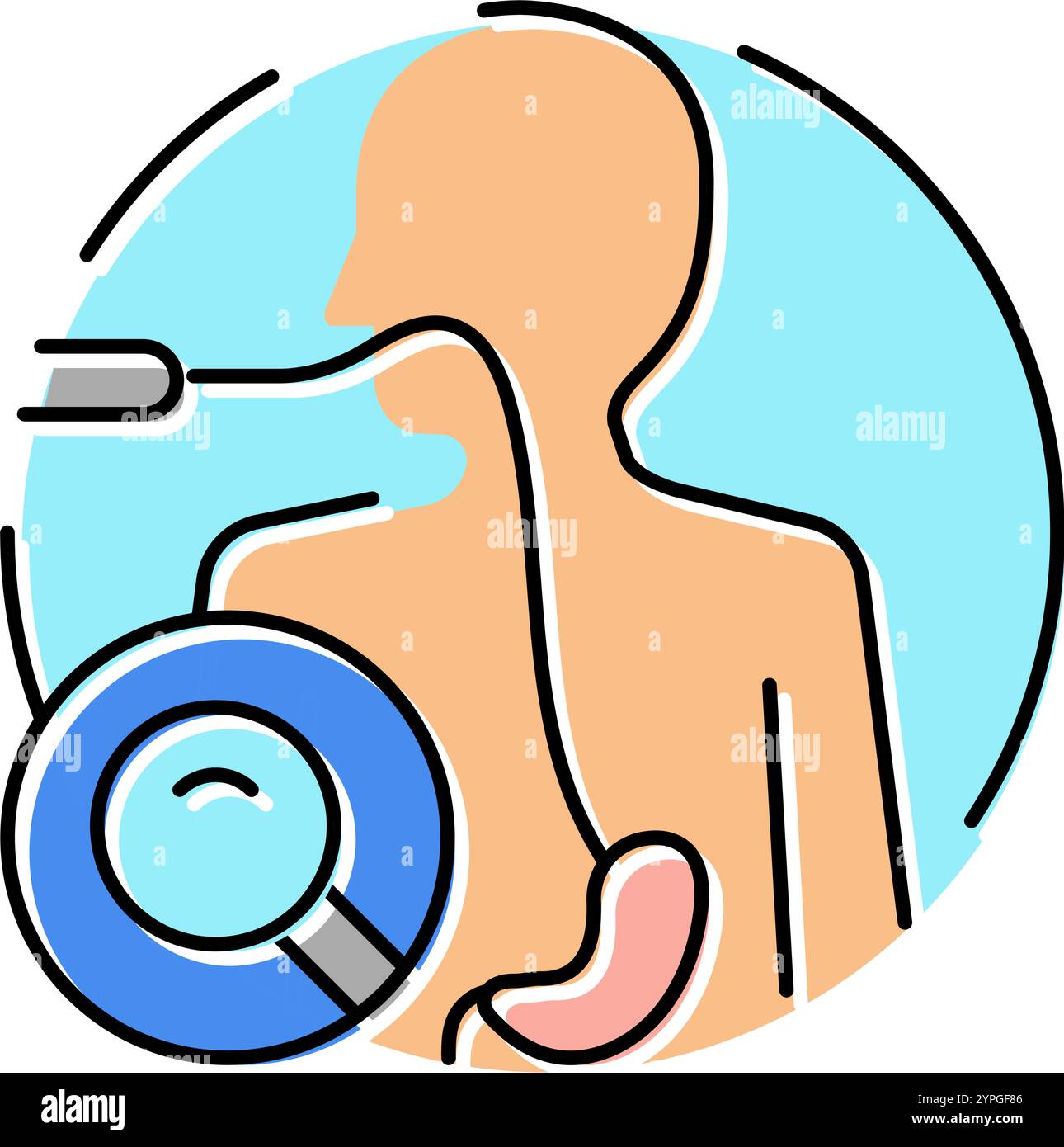 endoscopy surgery doctor color icon vector illustration Stock Vector ...