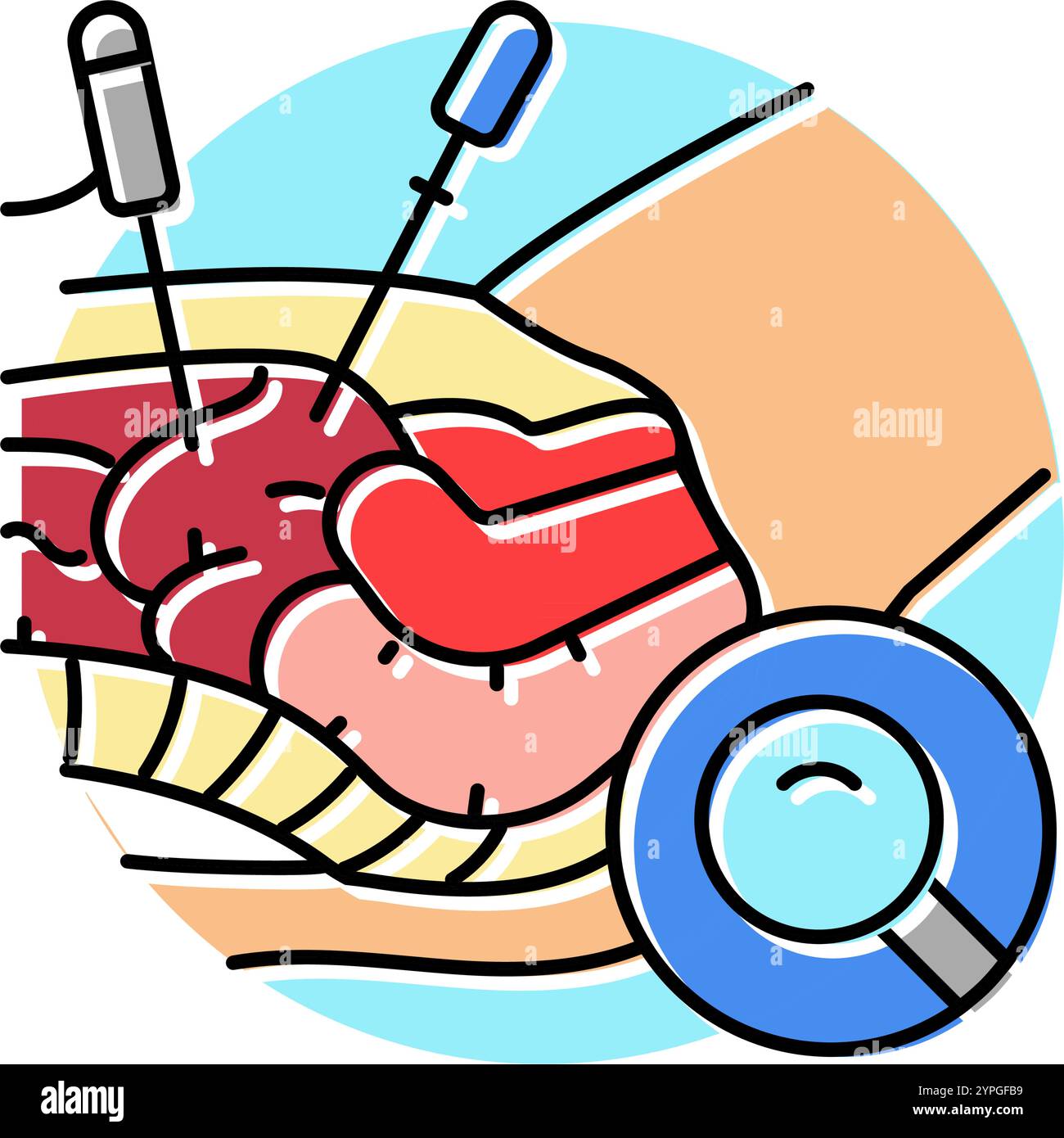 laparoscopy surgery hospital color icon vector illustration Stock ...