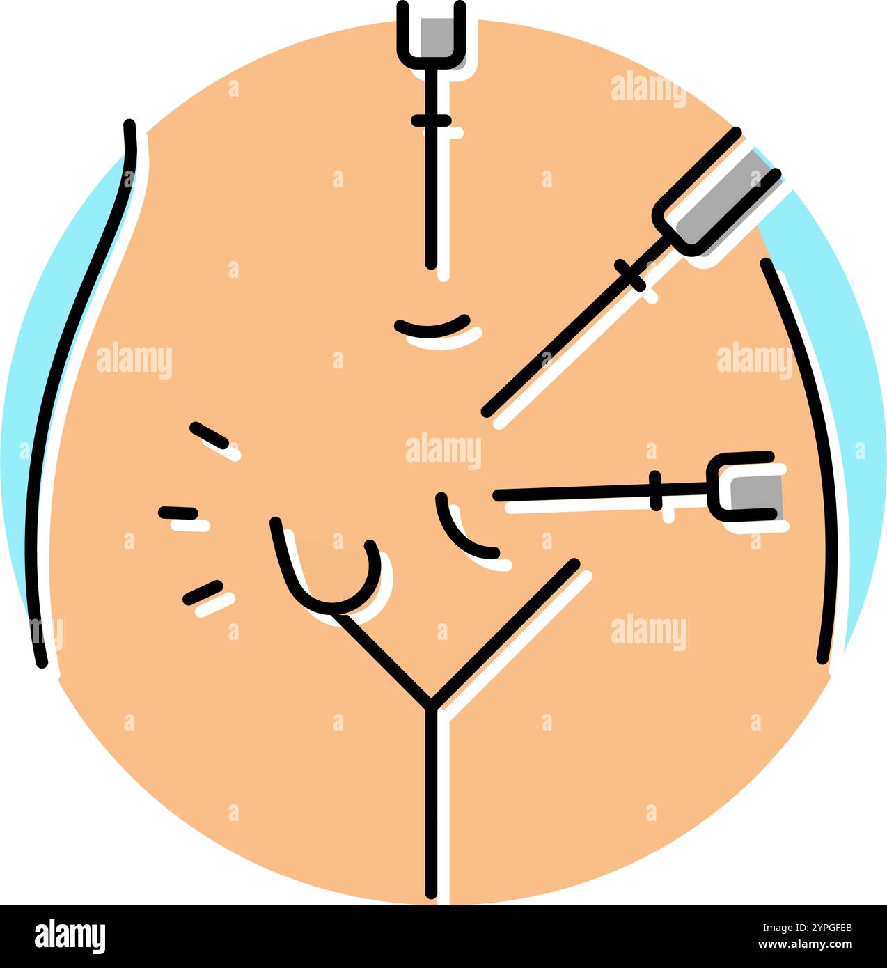 incision surgery doctor color icon vector illustration Stock Vector ...