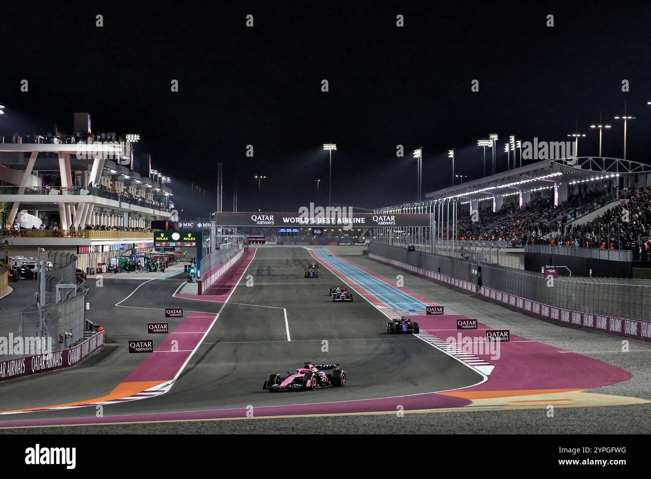 Doha, Qatar. 30th Nov, 2024. Esteban Ocon (FRA) Alpine F1 Team A524 ...