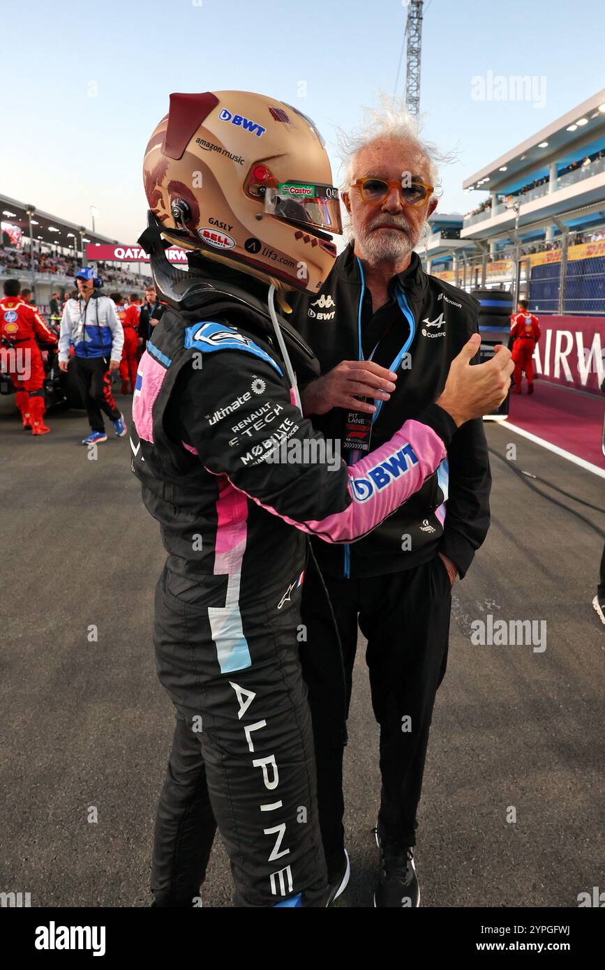 (L to R): Pierre Gasly (FRA) Alpine F1 Team and Flavio Briatore (ITA) Alpine F1 Team Executive ...