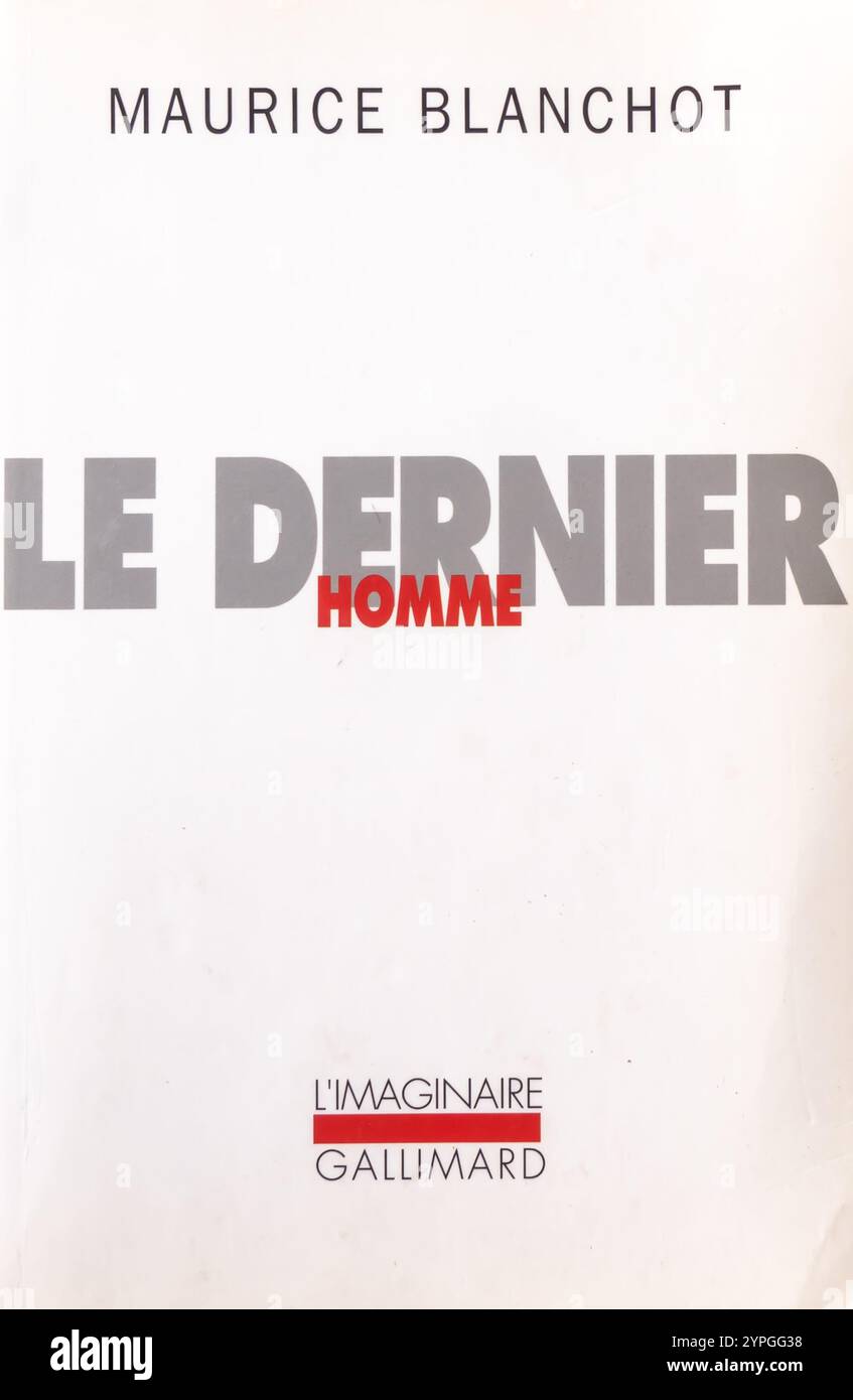 Le dernier homme by Maurice Blanchot book cover Stock Photo - Alamy