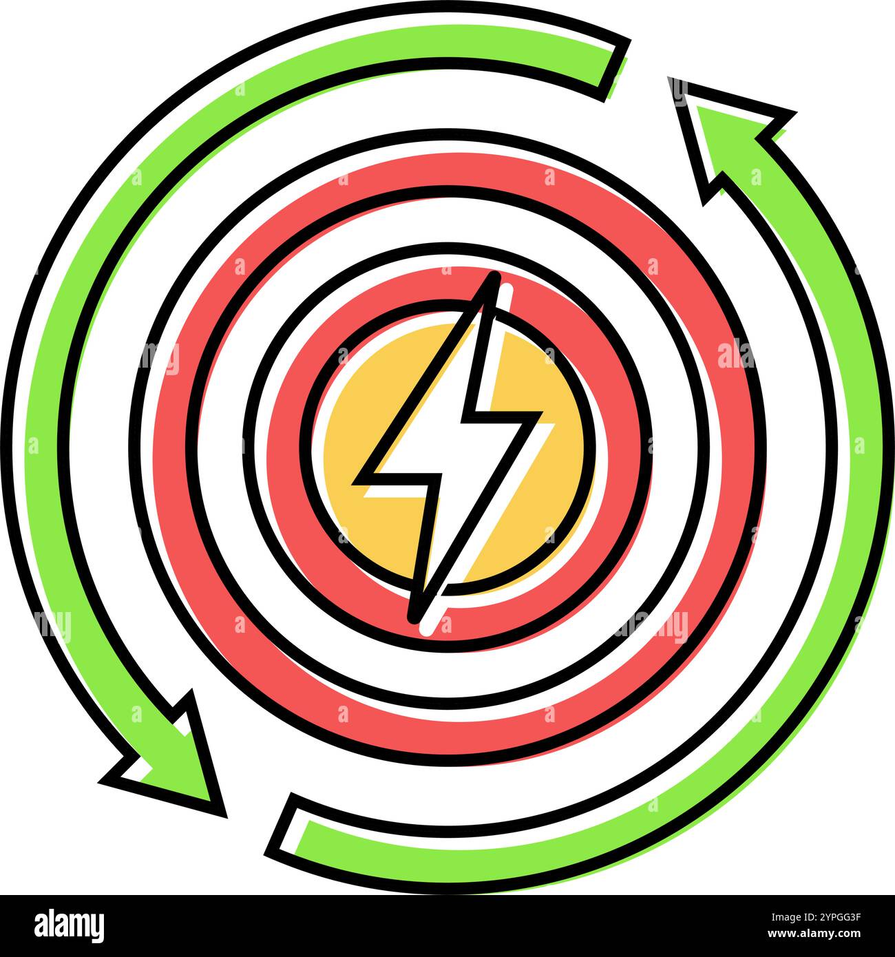 renewable targets energy policy color icon vector illustration Stock ...
