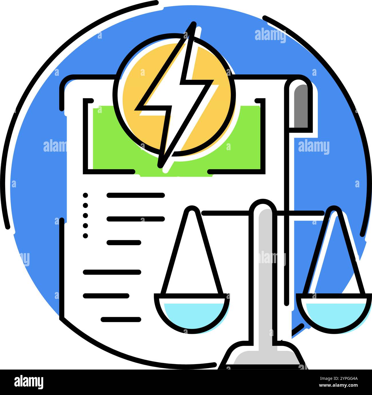 legislation energy policy color icon vector illustration Stock Vector ...